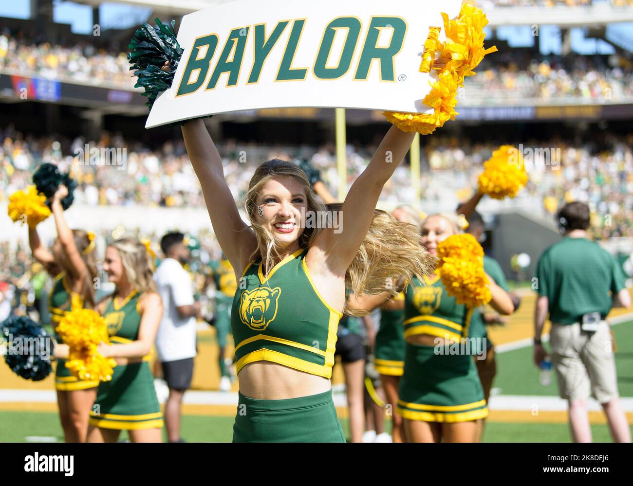 Waco, Texas, USA. 22nd Oct, 2022. Baylor Bears cheerleader during the ...