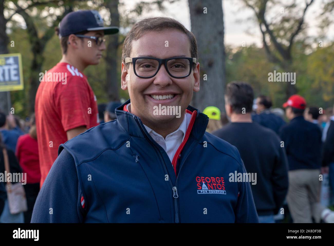 NEW YORK, NEW YORK - OCTOBER 22: New York Congressional candidate George Santos attends ...