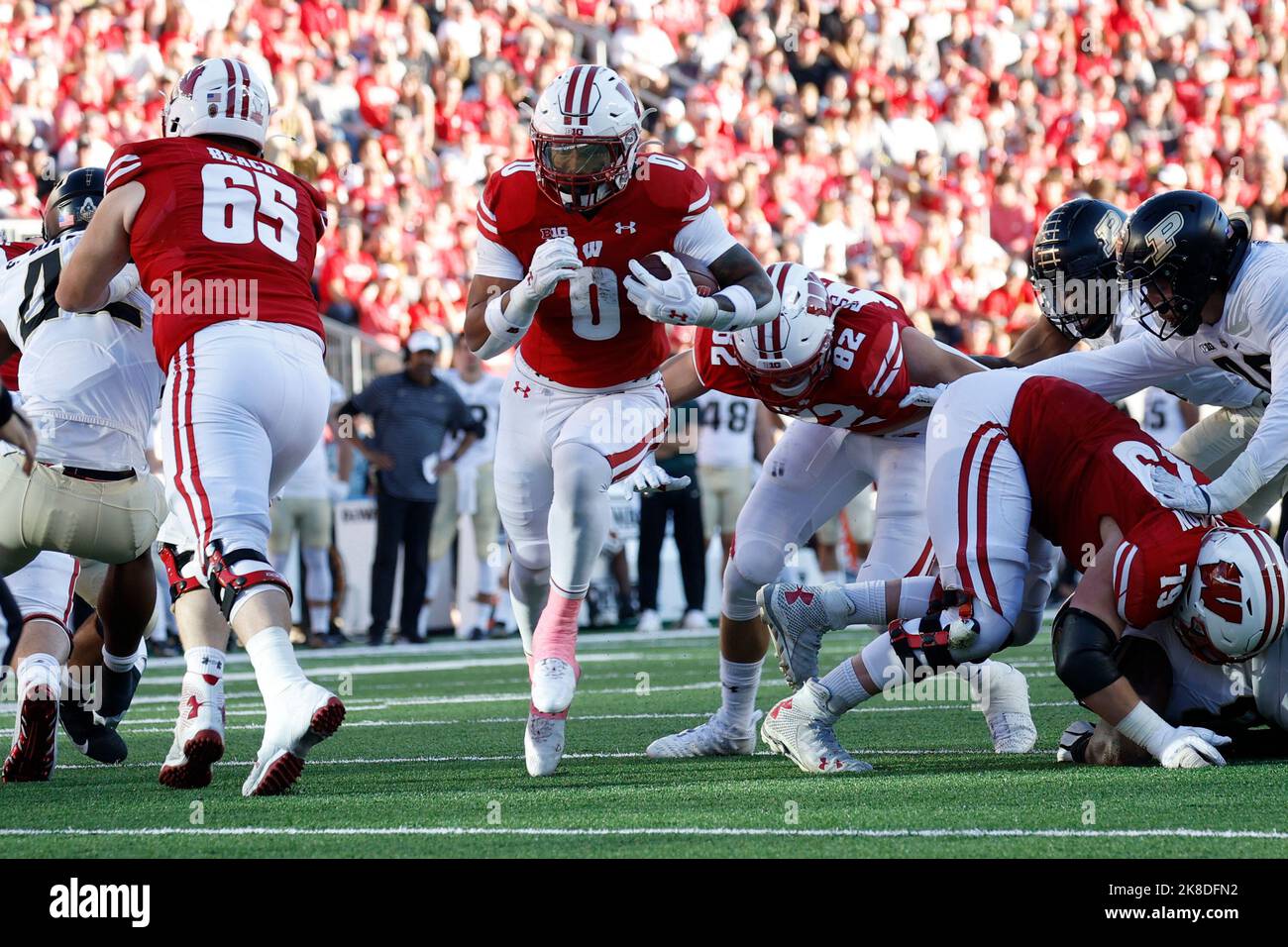 Madison, WI, USA. 22nd Oct, 2022. Wisconsin Badgers running back ...
