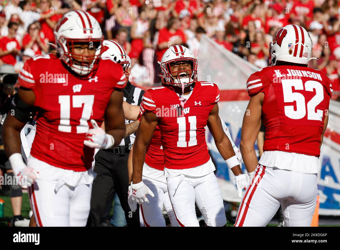 Madison, WI, USA. 22nd Oct, 2022. Wisconsin Badgers cornerback ...