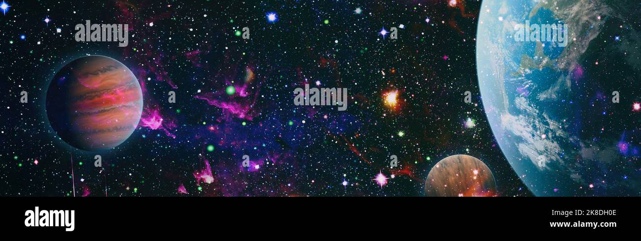 Space background with red nebula and stars. Elements of this image ...