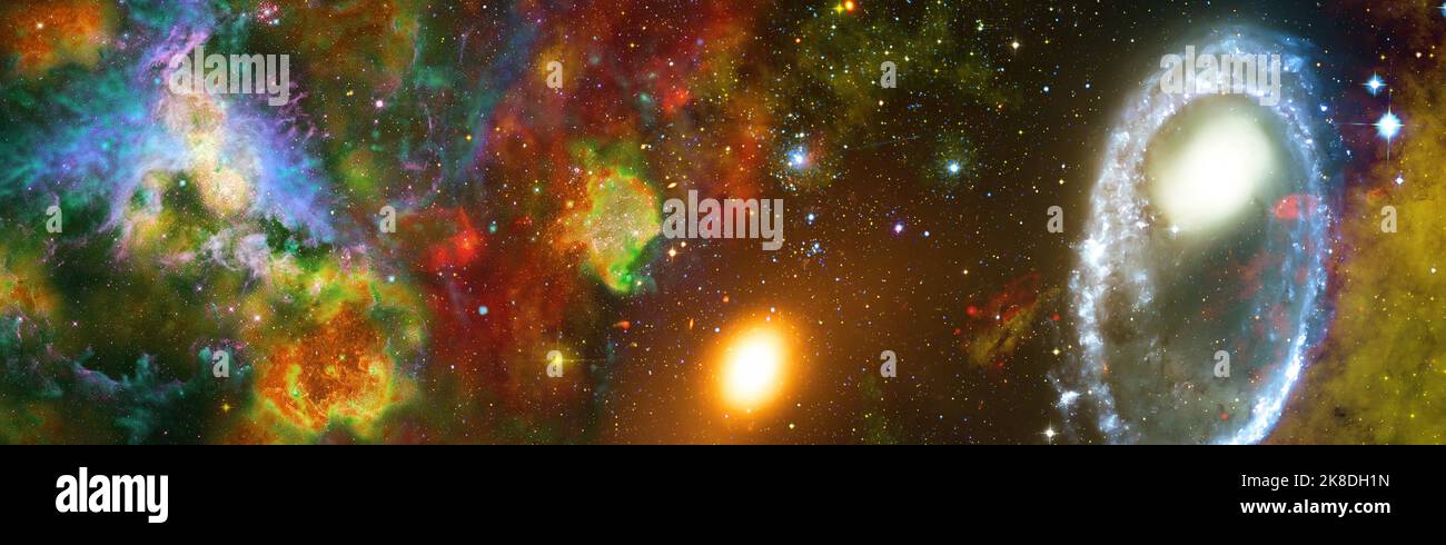 Space background with red nebula and stars. Elements of this image ...