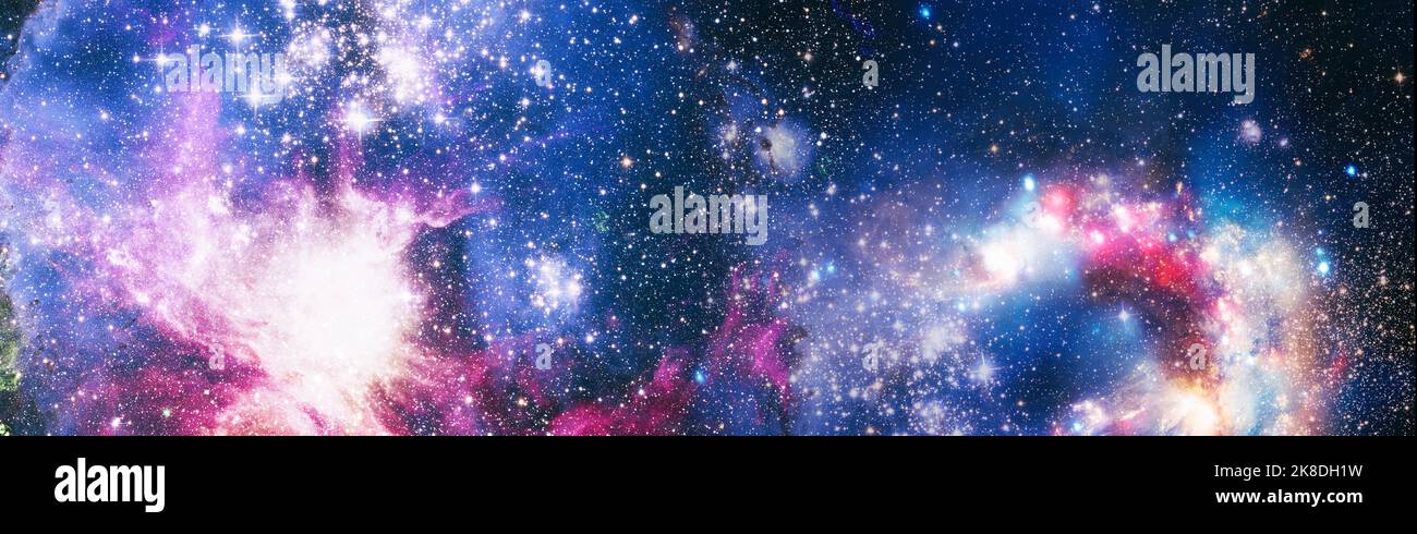 Colorful Starry Night Sky Outer Space background . Space scene with ...