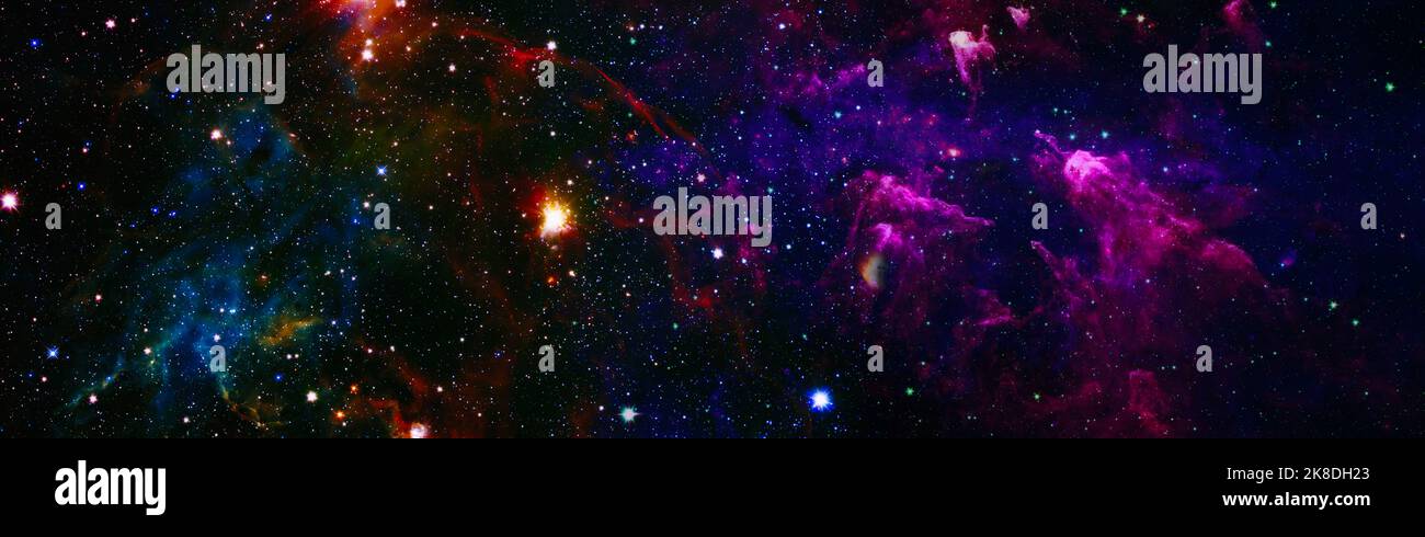 Space background with red nebula and stars. Elements of this image ...