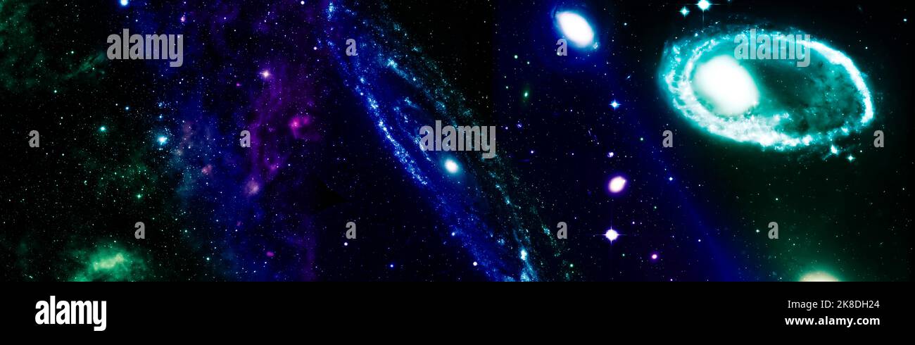 Colorful Starry Night Sky Outer Space background . Space scene with ...