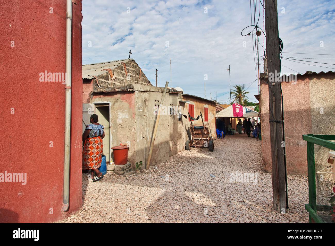 The street in the village on Fadiouth island, Senegal Stock Photo - Alamy