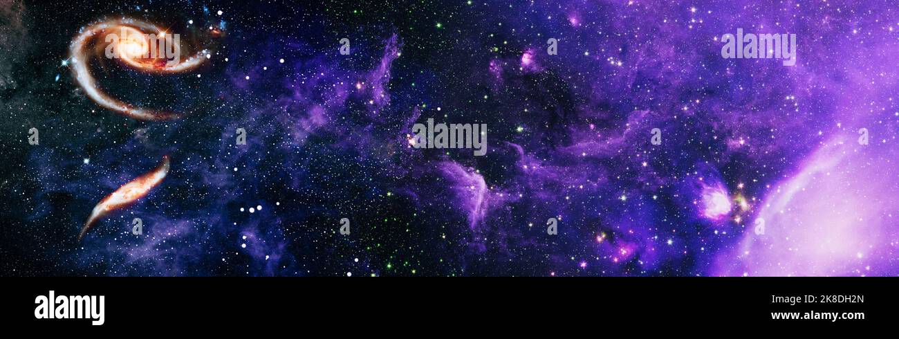Space background with red nebula and stars. Elements of this image ...