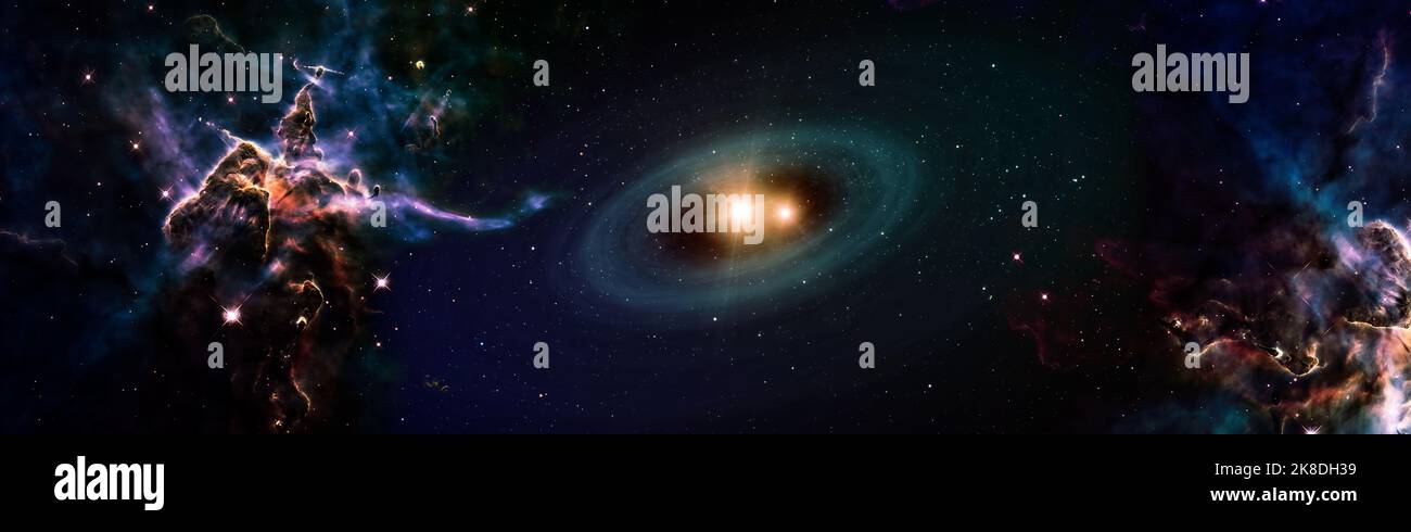 High quality space background. explosion supernova. Bright Star Nebula ...