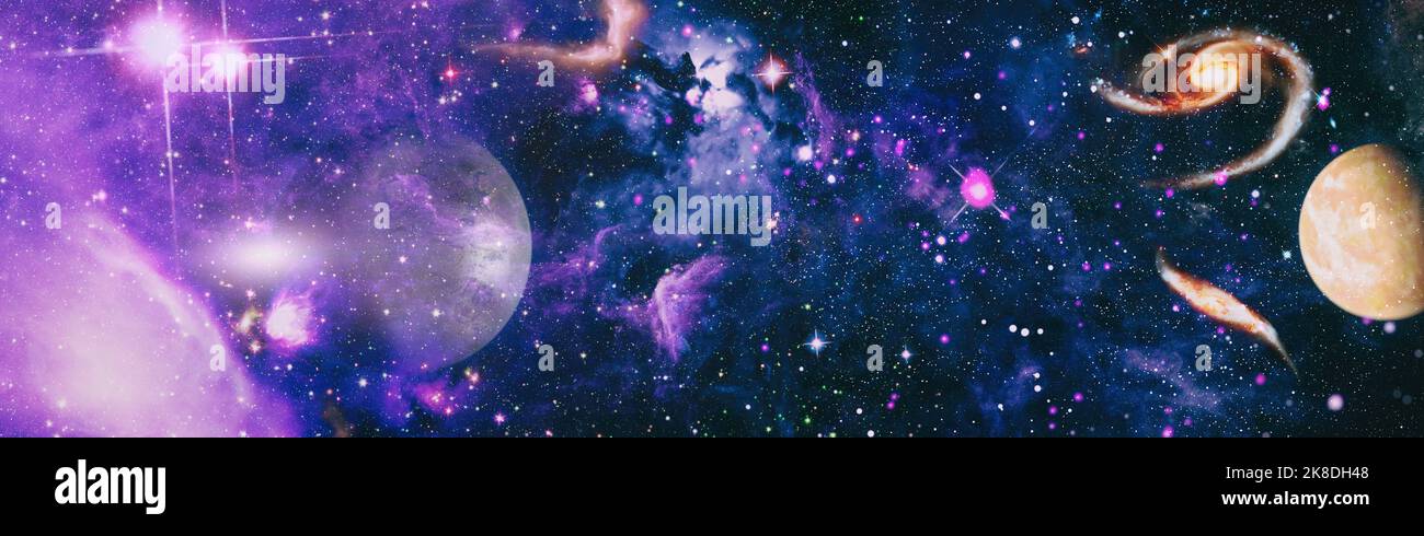 Space background with red nebula and stars. Elements of this image ...