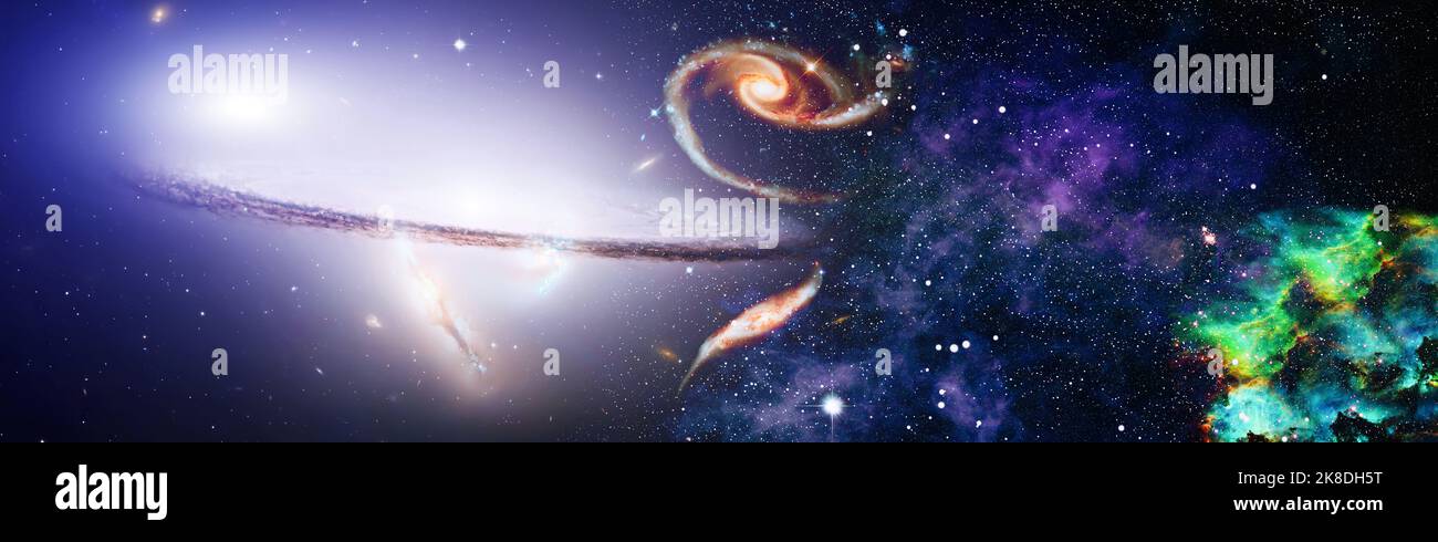 Space background with red nebula and stars. Elements of this image ...