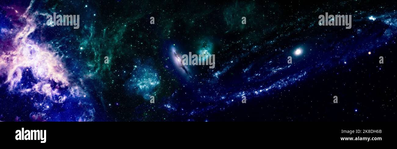 Colorful Starry Night Sky Outer Space background . Space scene with ...