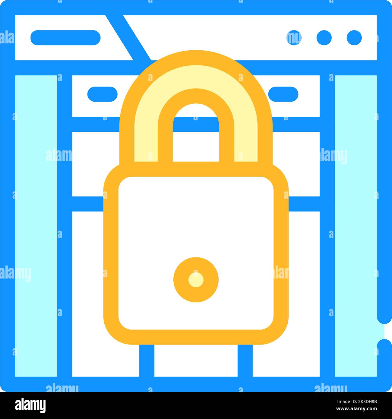 web padlock color icon vector illustration Stock Vector Image & Art - Alamy