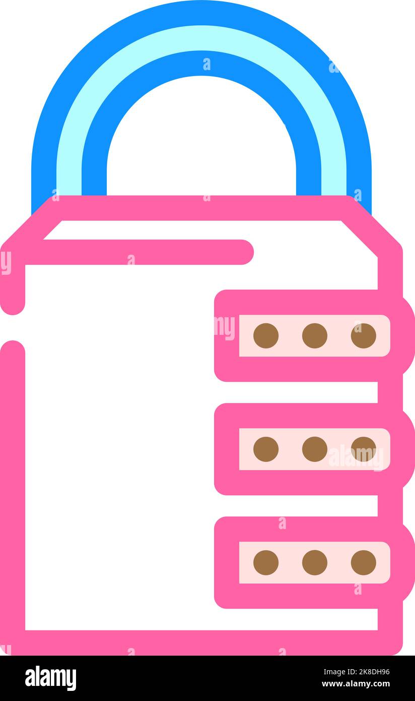 password padlock color icon vector illustration Stock Vector Image ...