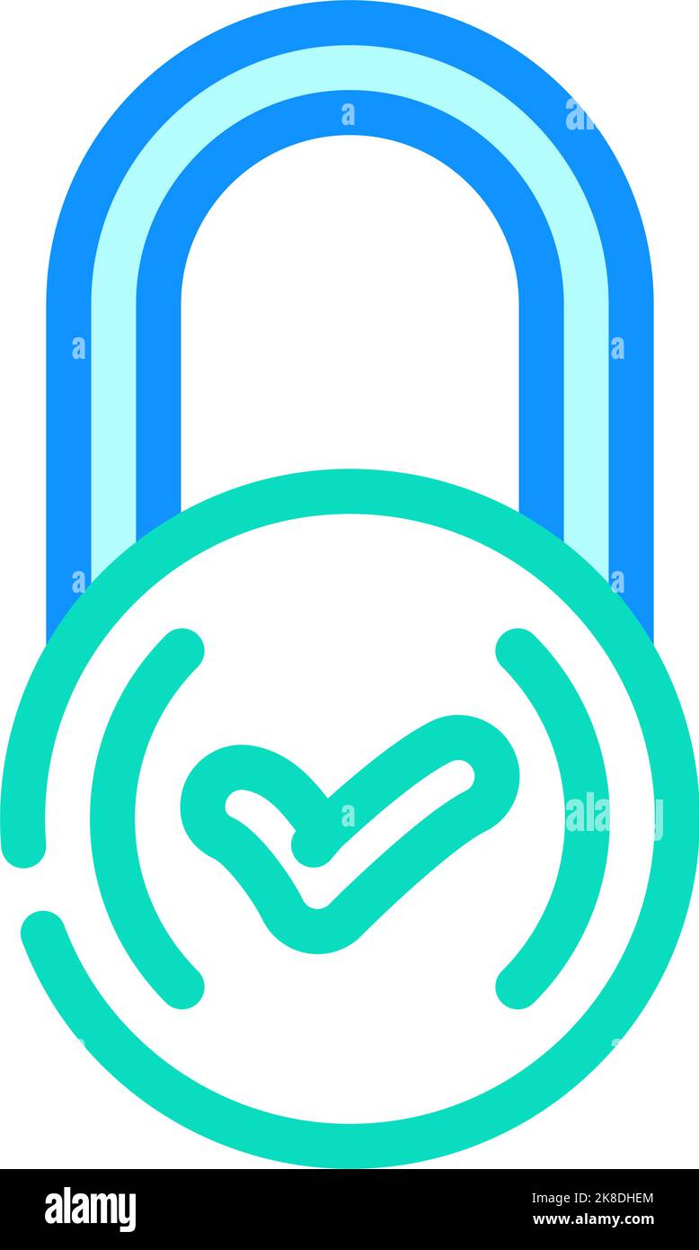 lock padlock color icon vector illustration Stock Vector Image & Art ...