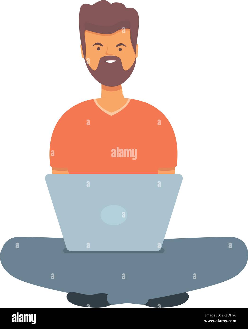 Laptop sys admin icon cartoon vector. Server engineer. Information ...