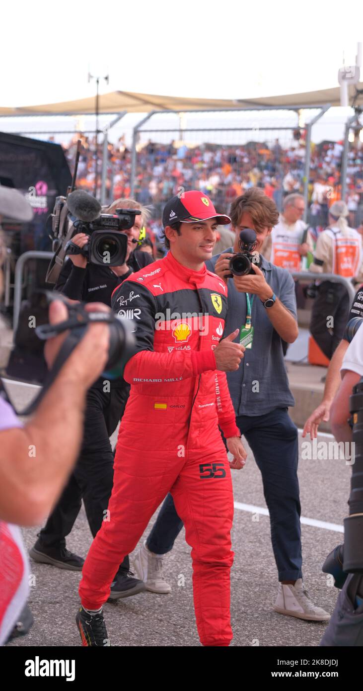 Austin, TX, USA. 22nd Oct, 2022. Oct 22, 2022: Carlos Sainz (55) during ...