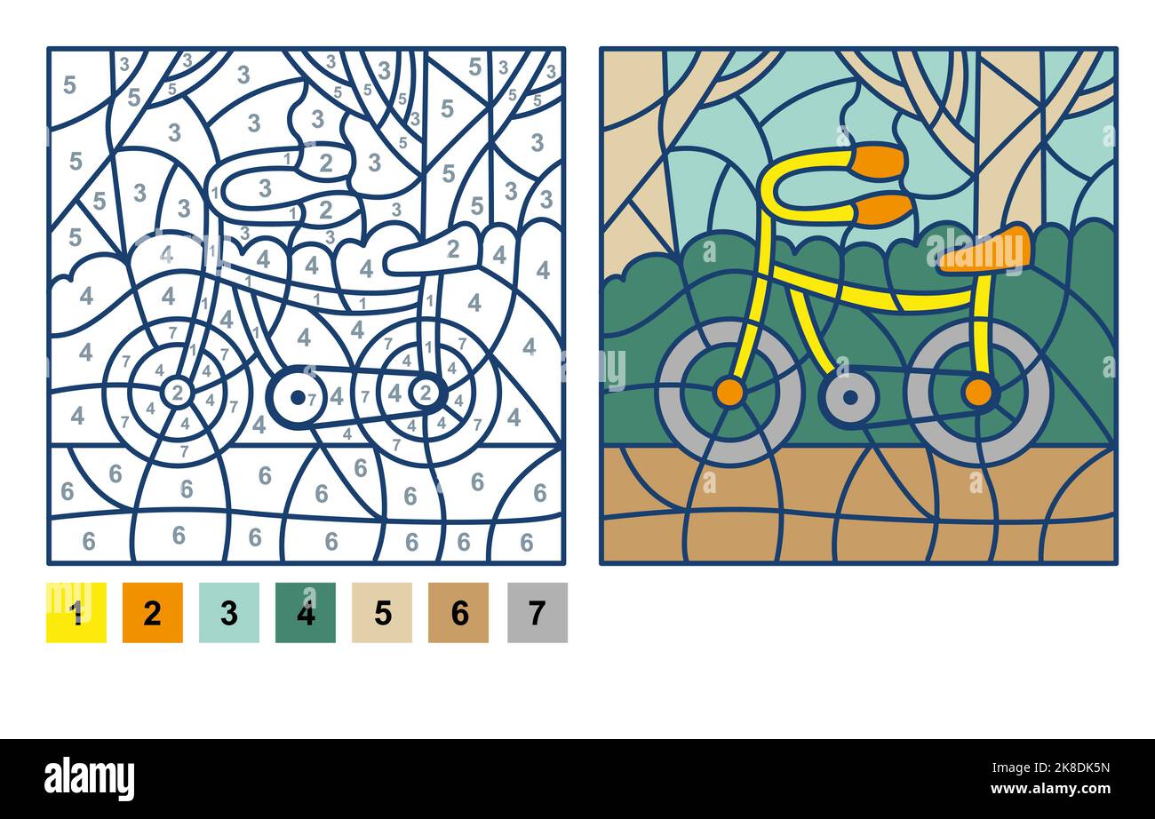 Bicycle coloring page printable hi-res stock photography and images - Alamy