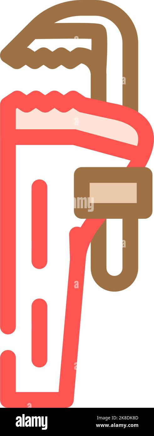 pipe wrench color icon vector illustration Stock Vector Image & Art - Alamy