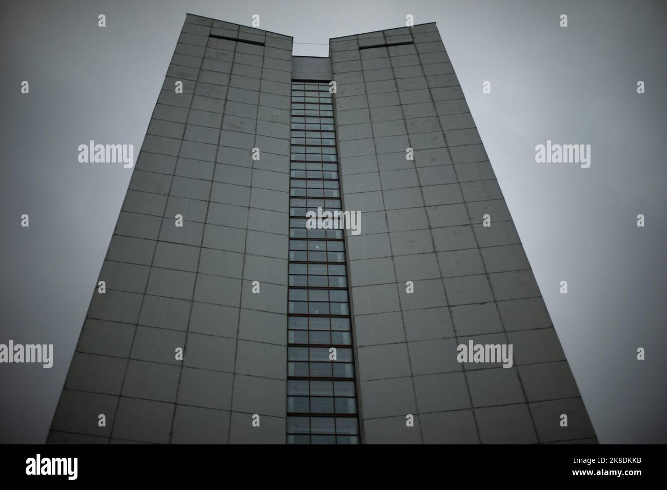 Building in city. Architecture details. Lots of windows in house. Urban ...