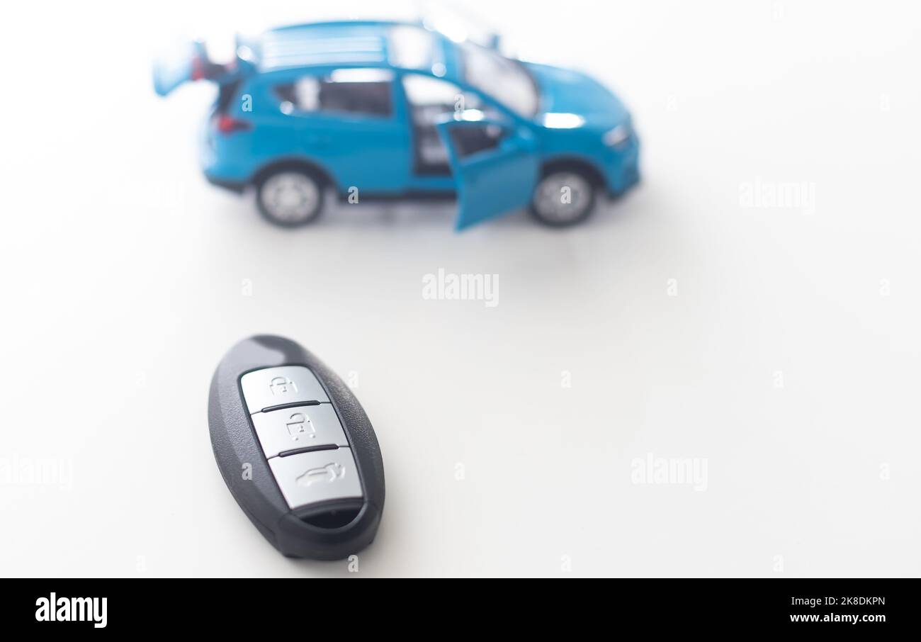 toy car keys with alarm fob. rent a car, buying a car Stock Photo - Alamy