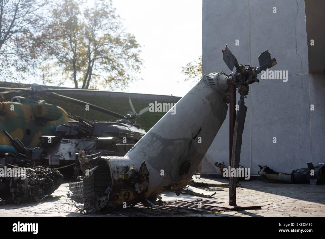 Broken Russian military equipment during the war. KYIV Stock Photo - Alamy