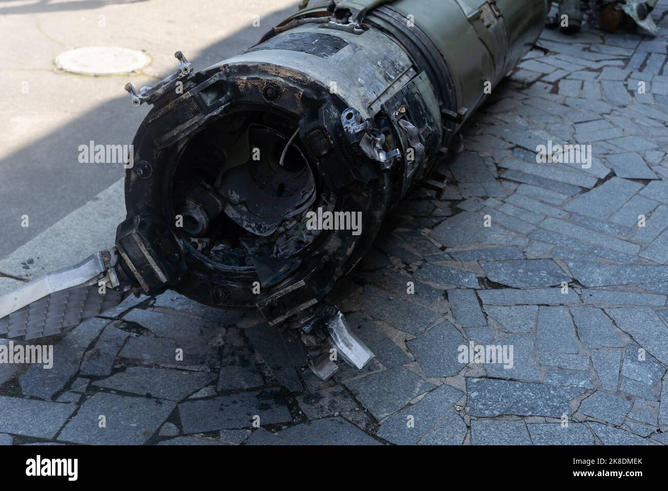 a broken Russian military missile in Kyiv Stock Photo - Alamy