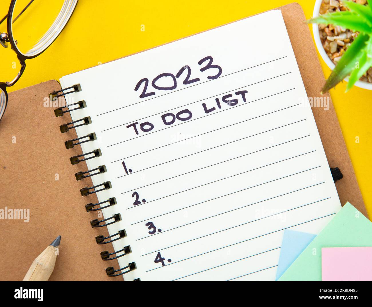 New Year Resolution Goal List 2023 Stock Photo - Alamy