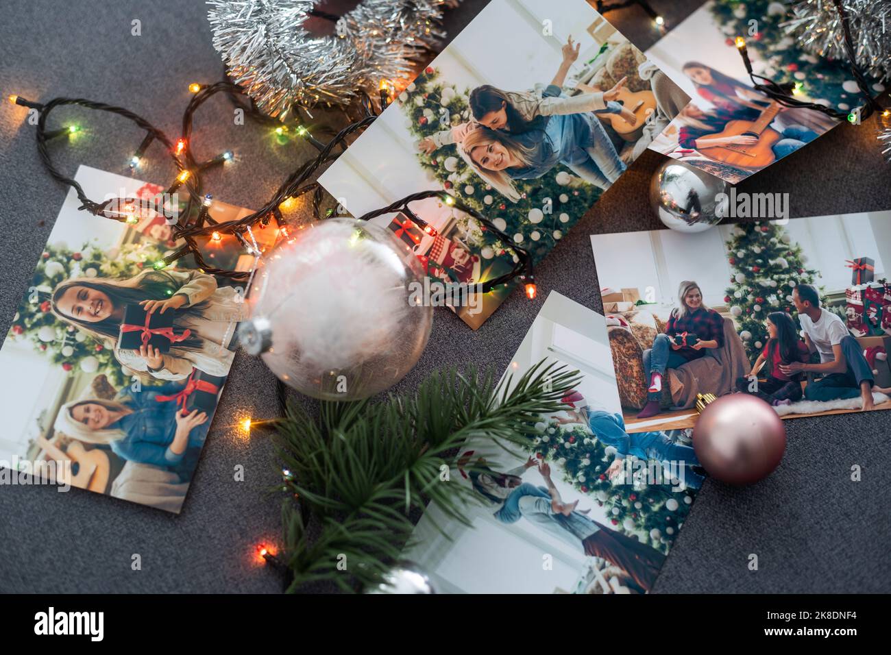 Christmas collage, Christmas photos and decor Stock Photo - Alamy