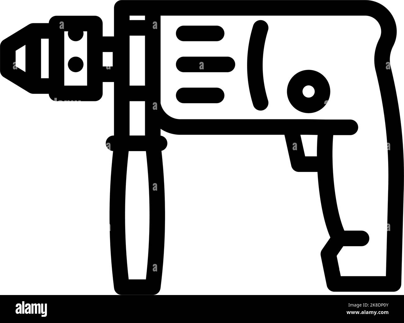 drill construction line icon vector illustration Stock Vector Image ...