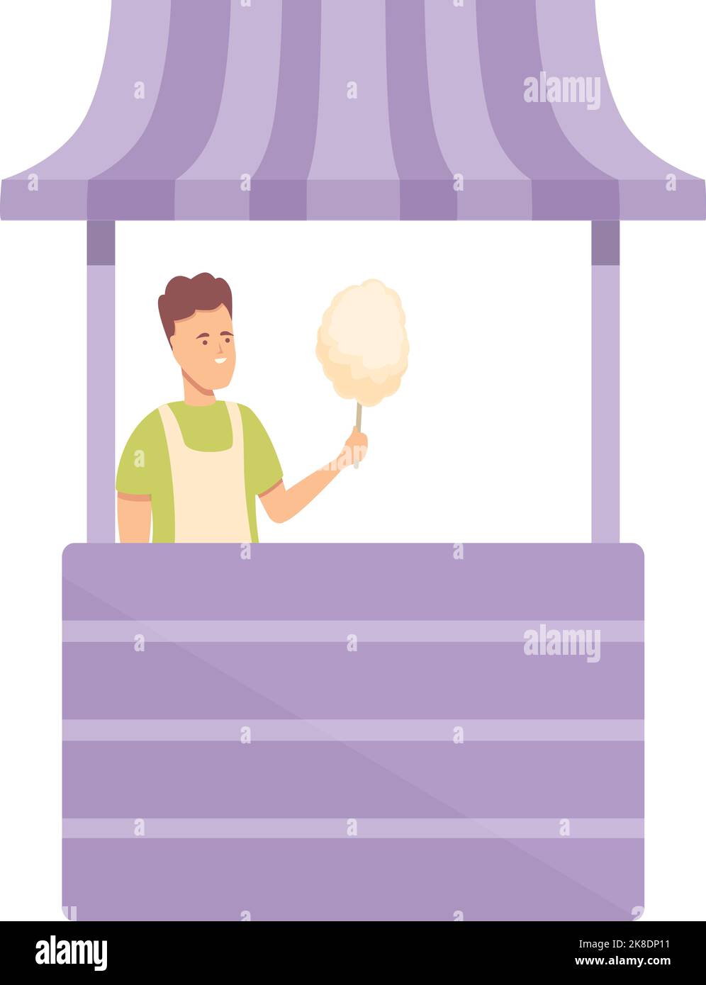Purple candy cart icon cartoon vector. Street vendor. Store fair Stock ...