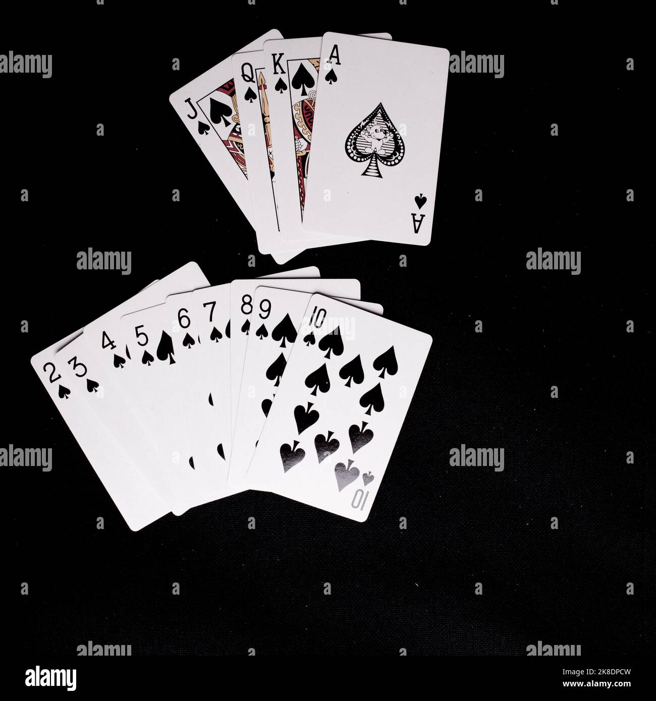 6. Spread out cards over black background Stock Photo - Alamy