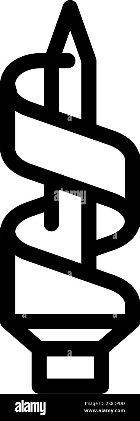 auger drill bit line icon vector illustration Stock Vector Image & Art ...
