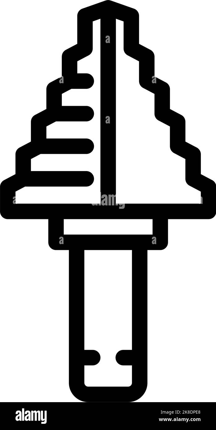step drill bit line icon vector illustration Stock Vector Image & Art ...