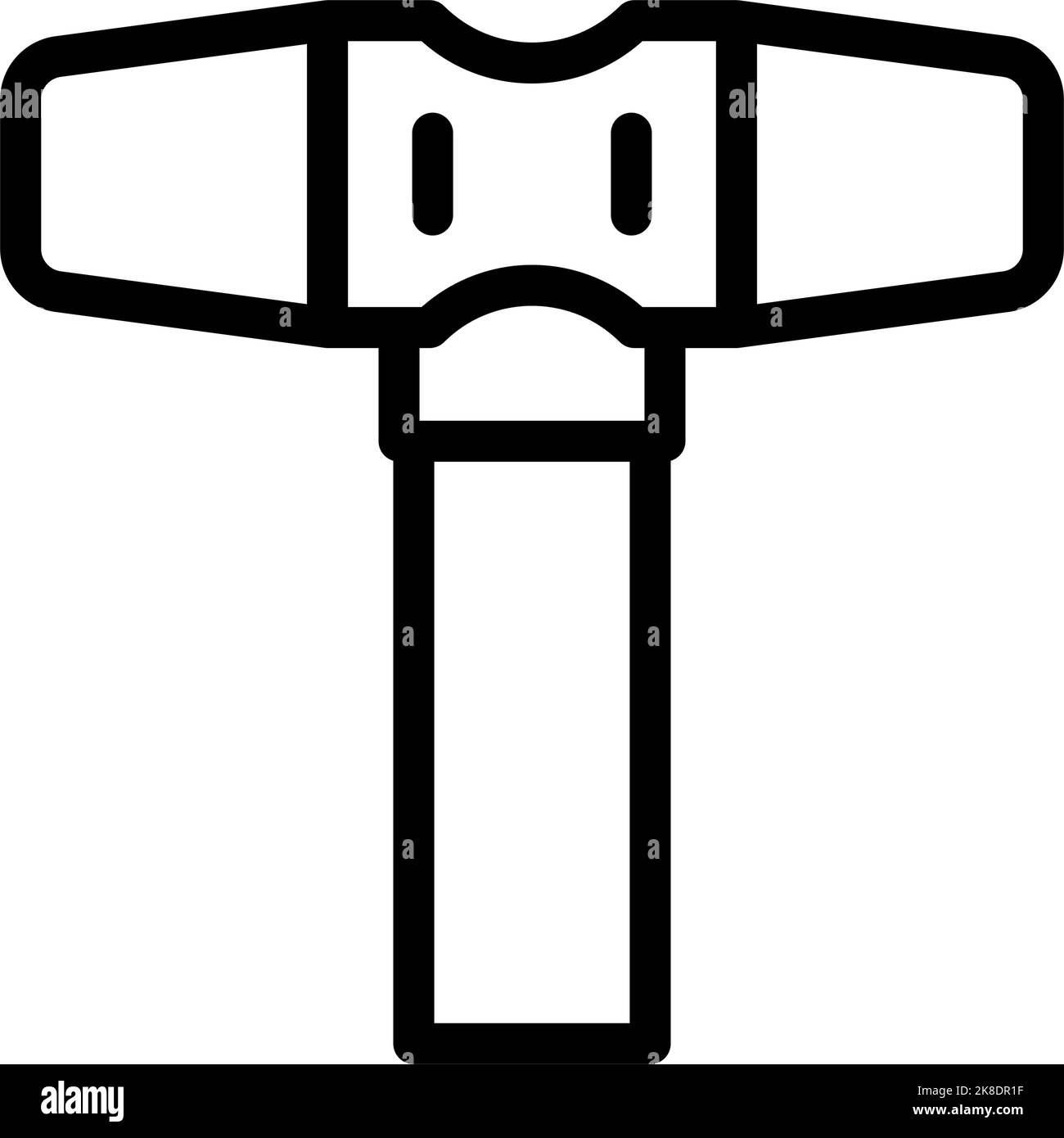 soft faced hammer line icon vector illustration Stock Vector Image ...