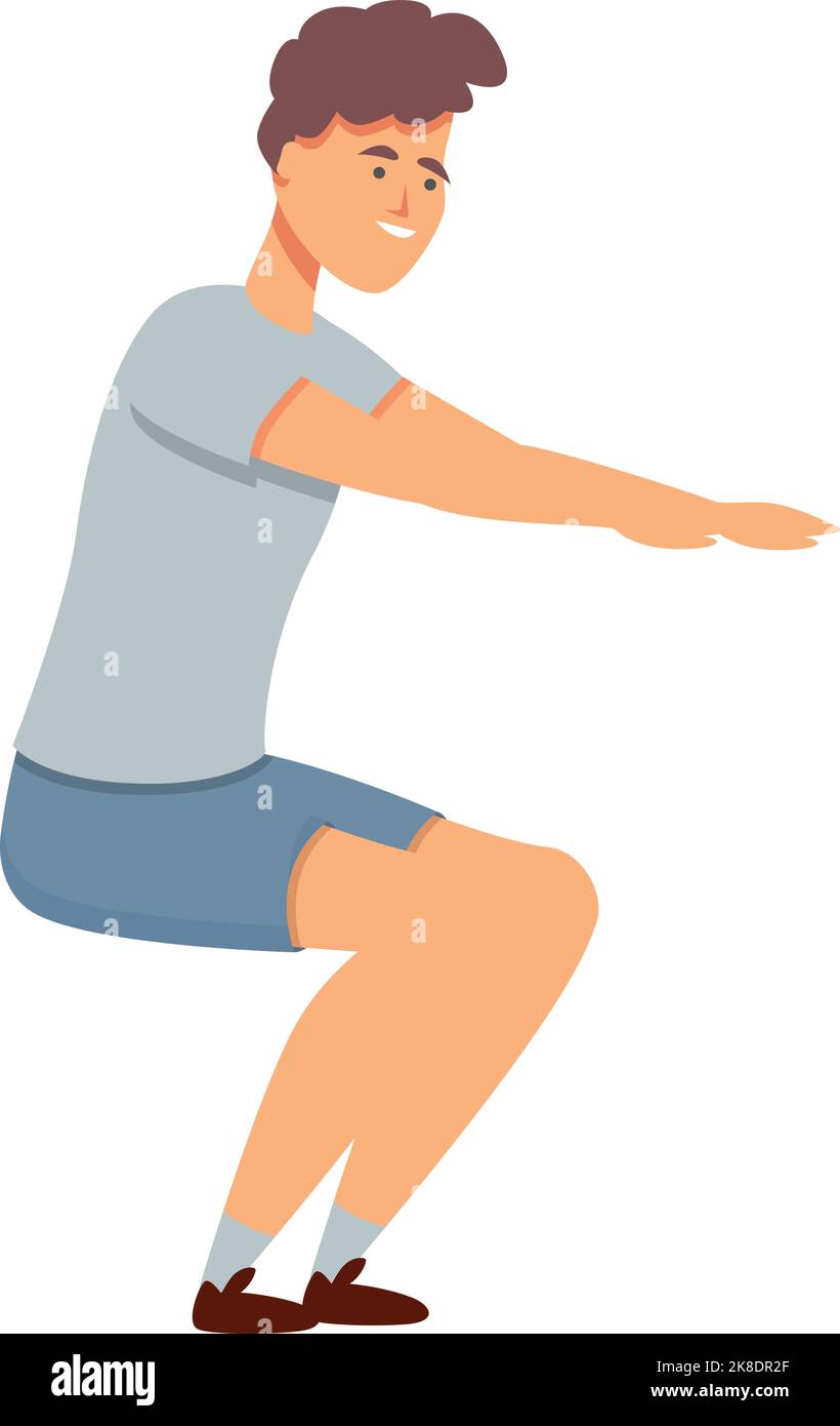 Exercise boy icon cartoon vector. Sport school. Happy child Stock ...