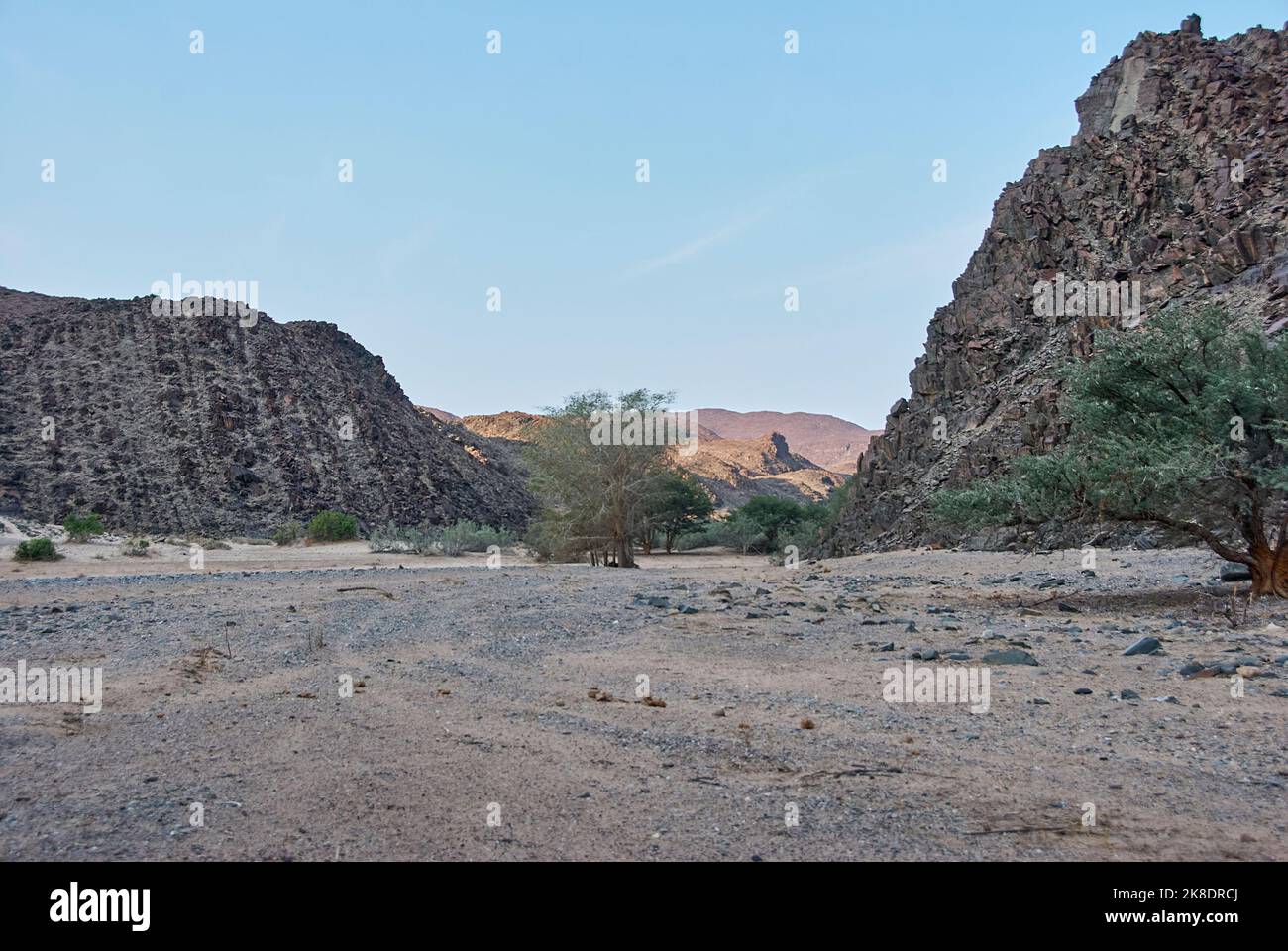 The dry Ugab is an ephemeral river in the arid region of Damaraland ...