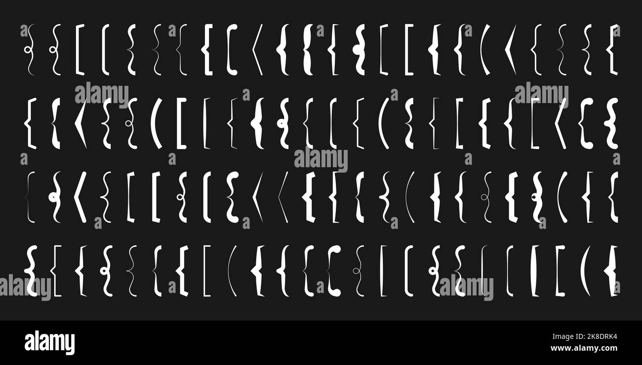 Text brackets collection, white quotation box. Curly, square and corner ...