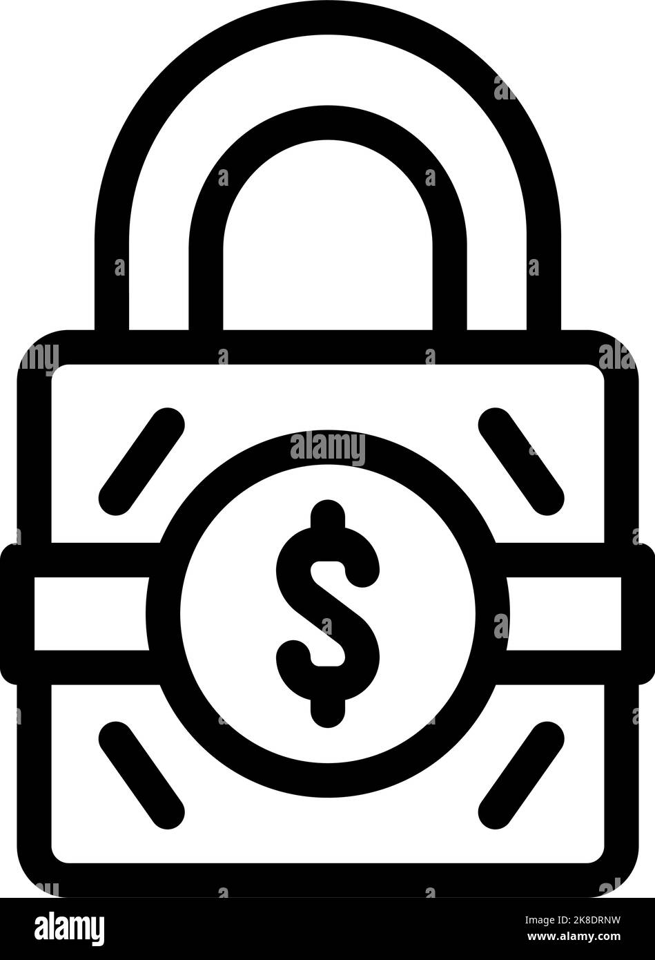 business padlock line icon vector illustration Stock Vector Image & Art ...