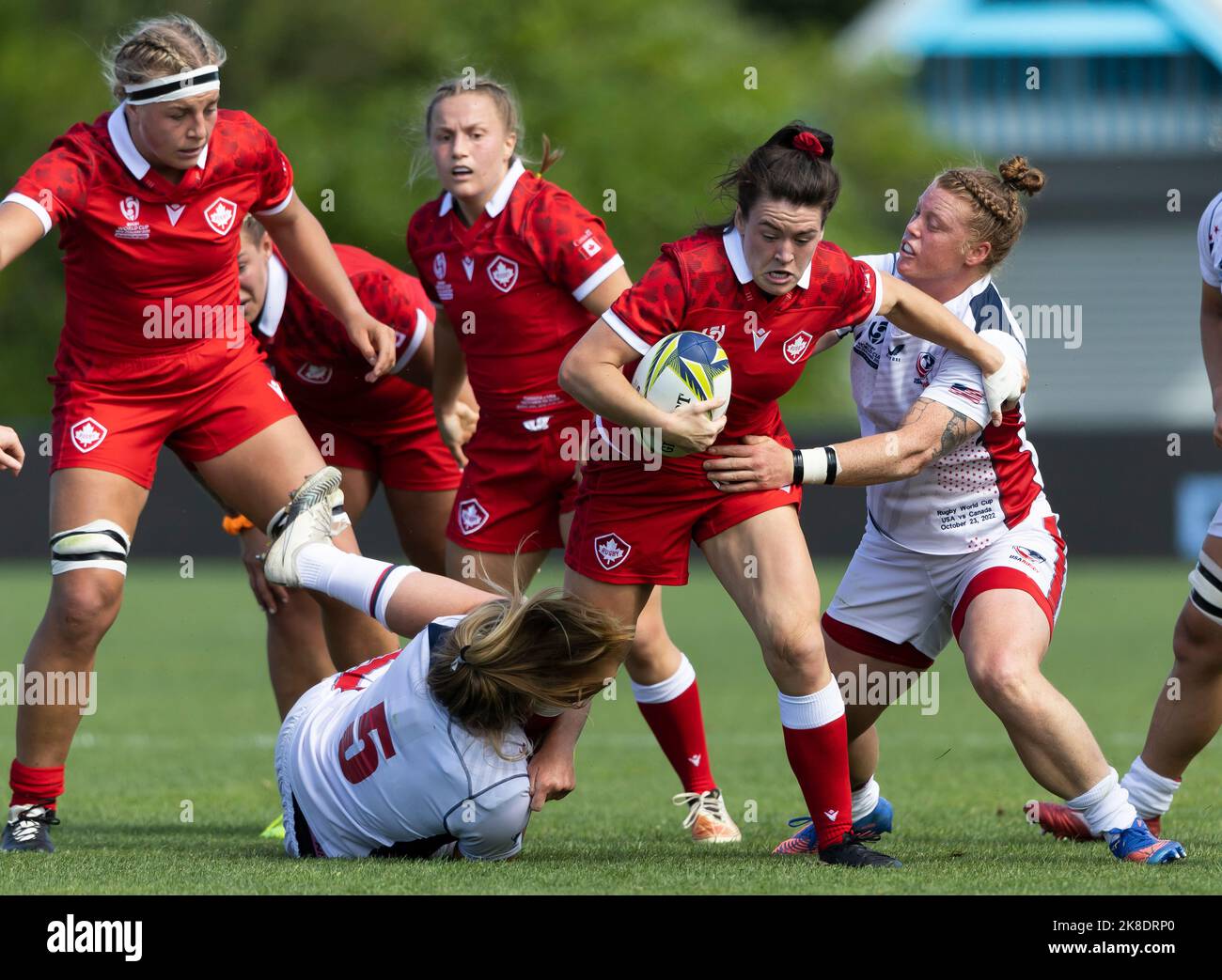 Canada's Alysha Corrigan during the Women's Rugby World Cup pool B ...