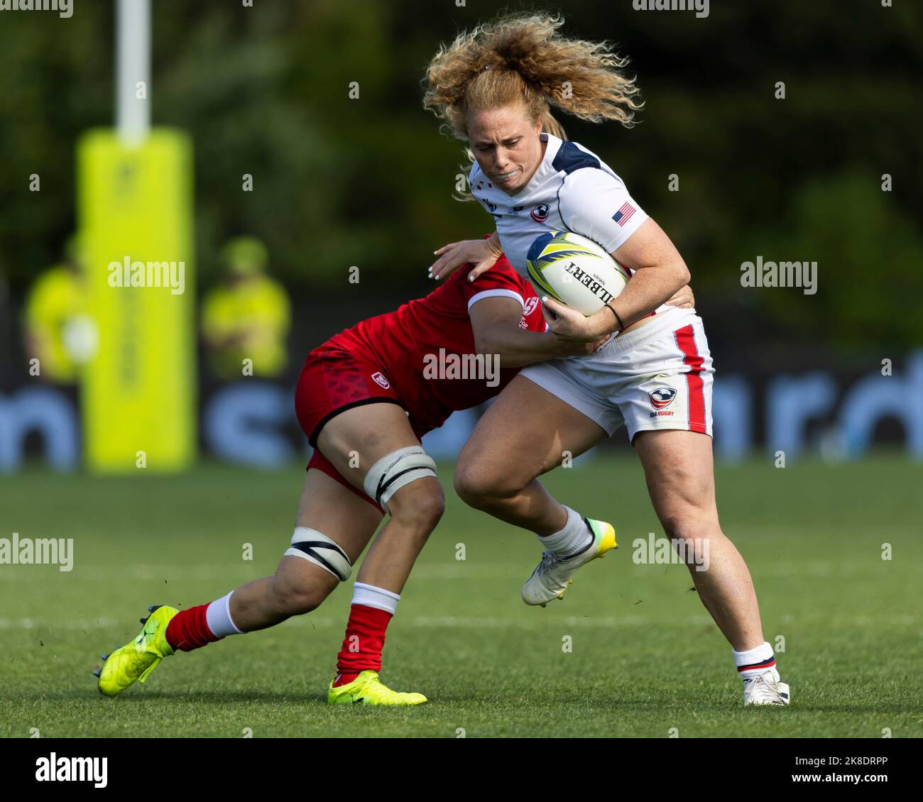 USA's Jennine Detiveaux during the Women's Rugby World Cup pool B match ...