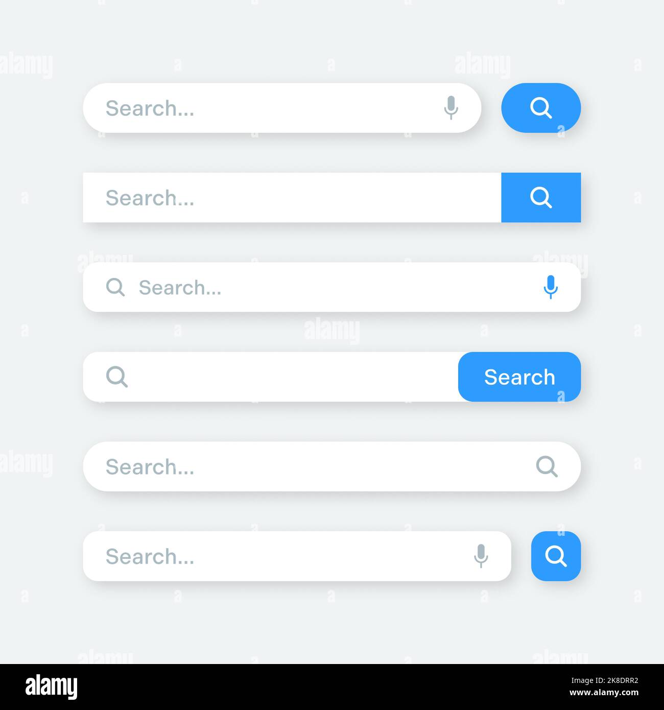 Various search bar templates. Internet browser engine with search box ...
