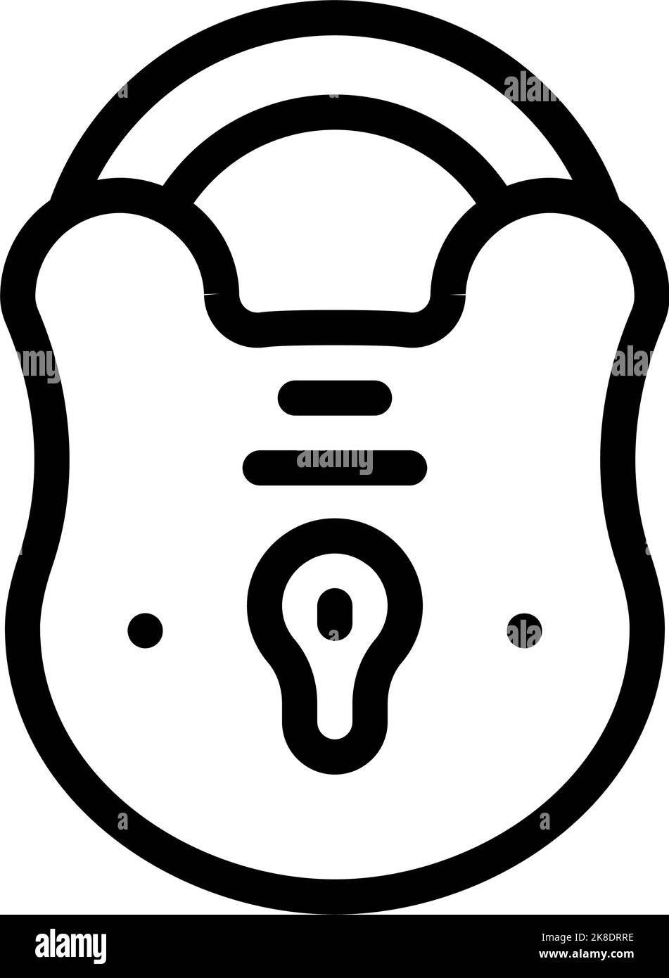 secure padlock line icon vector illustration Stock Vector Image & Art ...