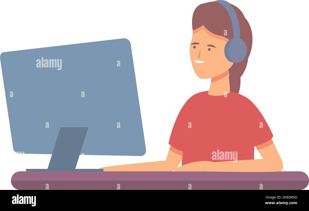 Online study call icon cartoon vector. Kid child. Learn school Stock ...