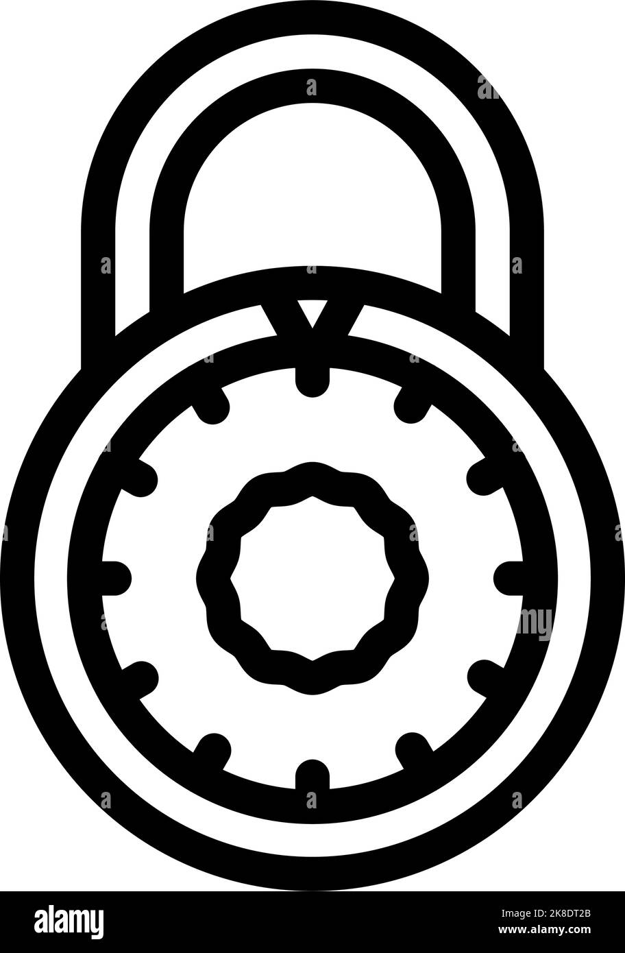 safe padlock line icon vector illustration Stock Vector Image & Art - Alamy