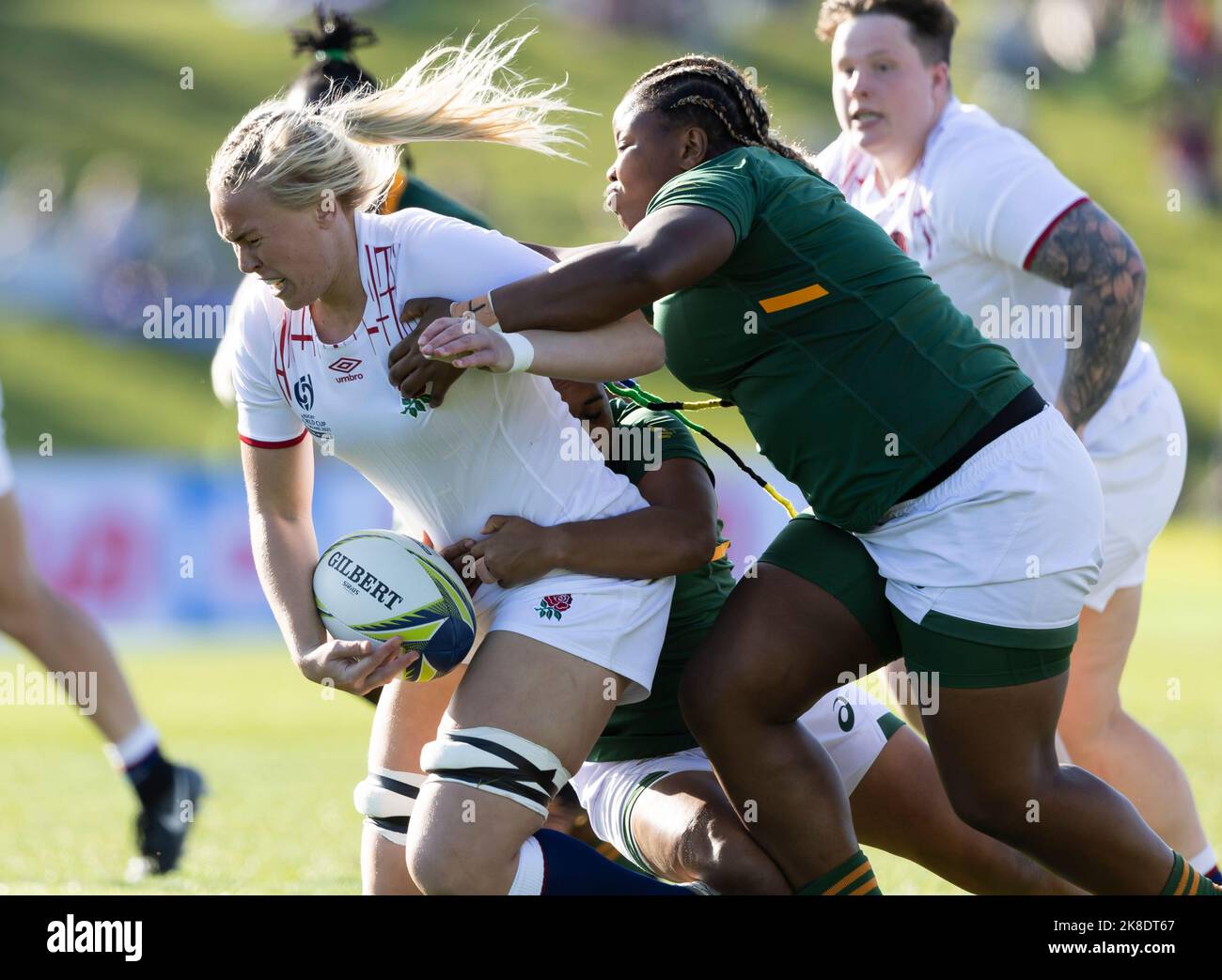 England's Rosie Galligan during the Women's Rugby World Cup pool C ...