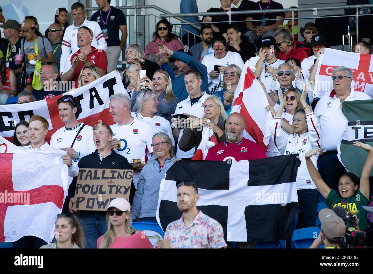England fans during the Women's Rugby World Cup pool C match at ...