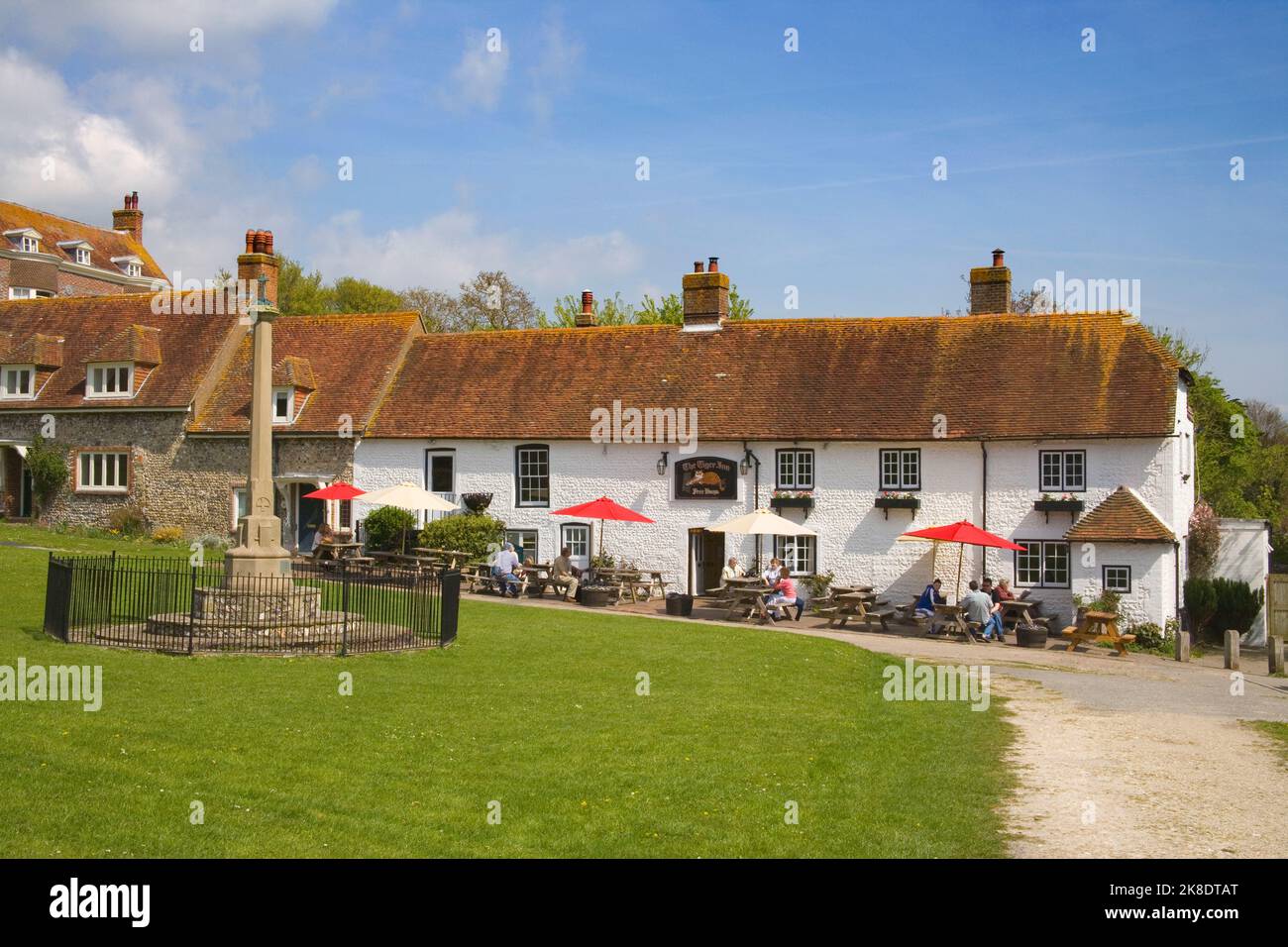the tiger inn on the green in east dean village east sussex Stock Photo ...