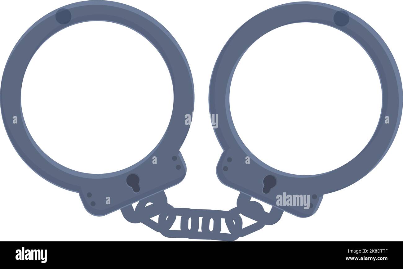 Jail handcuff icon cartoon vector. Hand crime. Lock chain Stock Vector ...