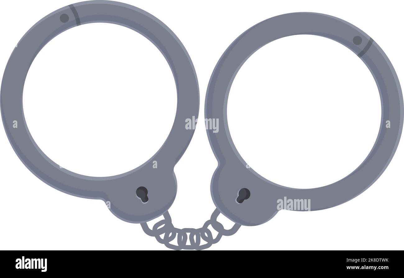 Arrest handcuff icon cartoon vector. Police crime. Prison thief Stock ...