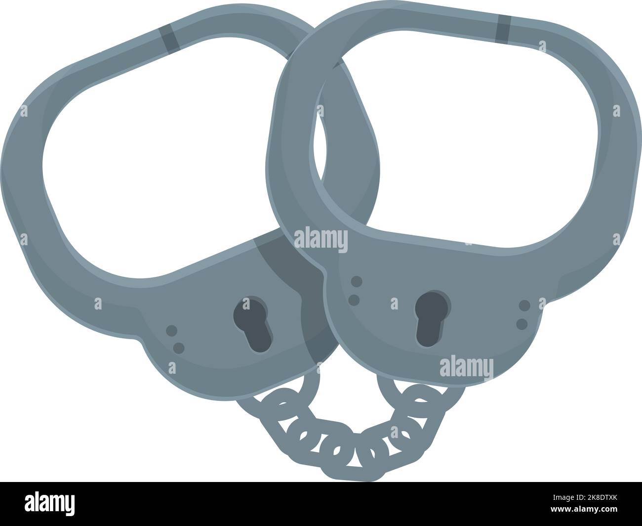 Crime handcuff icon cartoon vector. Hand police. Chain cuff Stock ...